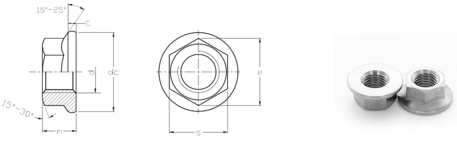 Porcas de flange hexagonal de titânio ISO 4161 - Compre parafusos de ...